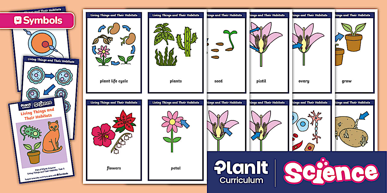 Twinkl Symbols: Living Things and Their Habitats: Flashcards