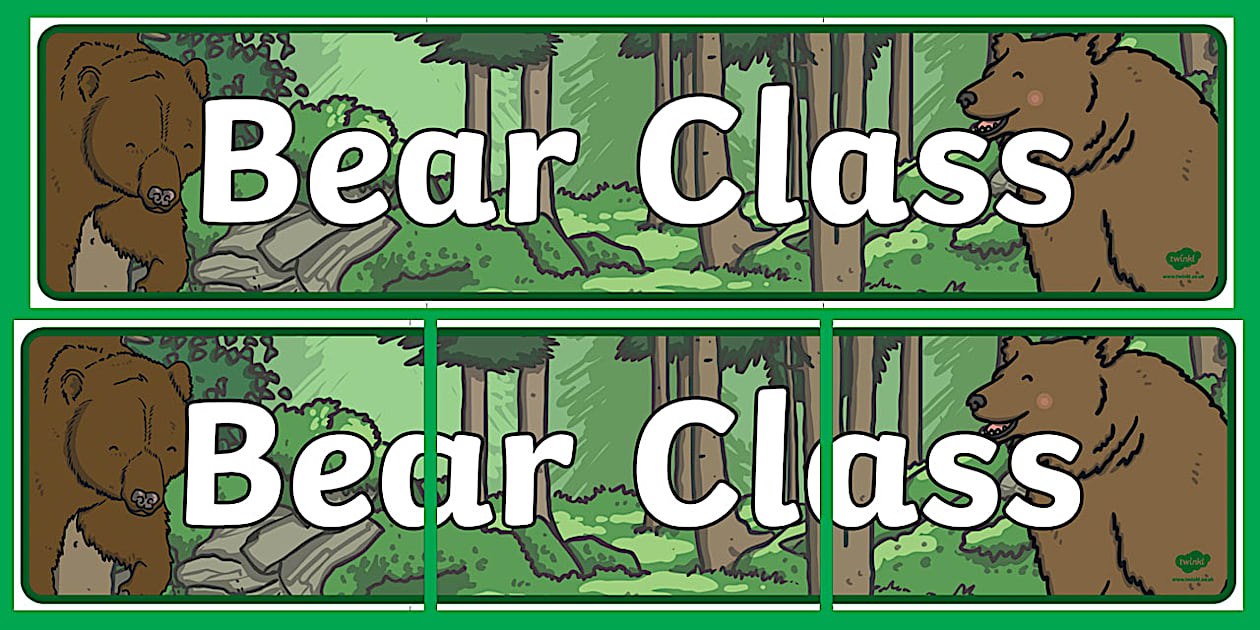 Bear Themed Classroom Display Banner (teacher made) - Twinkl