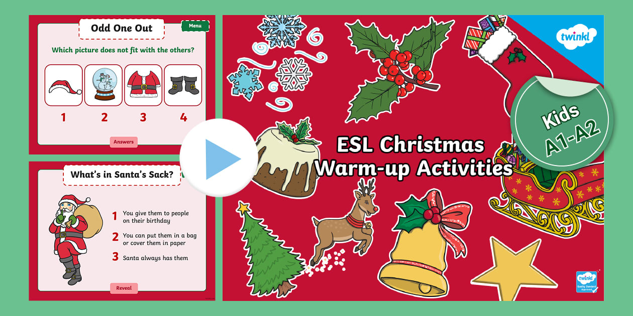 5 ESL Christmas Warm-up Activities on Twinkl (teacher made)