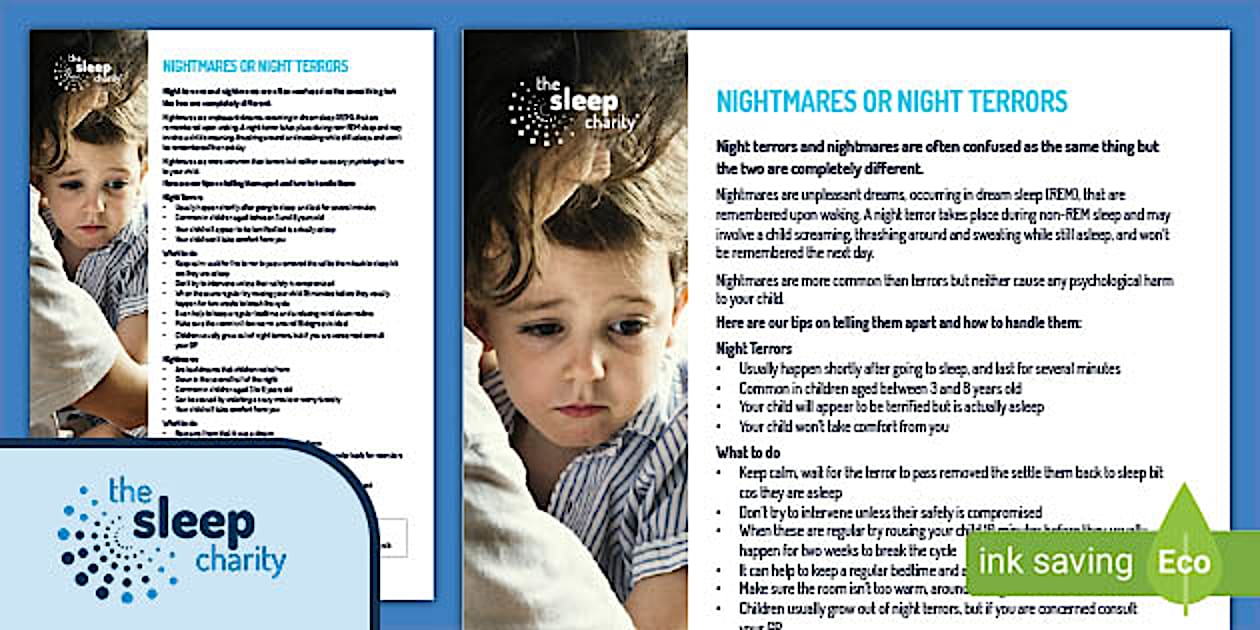 The Sleep Charity: Nightmares or Night Terrors - Twinkl