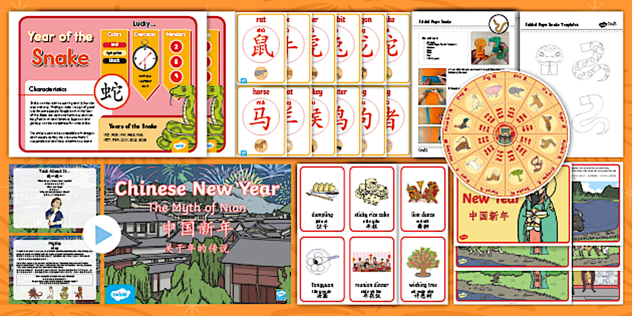 2025年蛇年中国新年资源集 (teacher made) - Twinkl