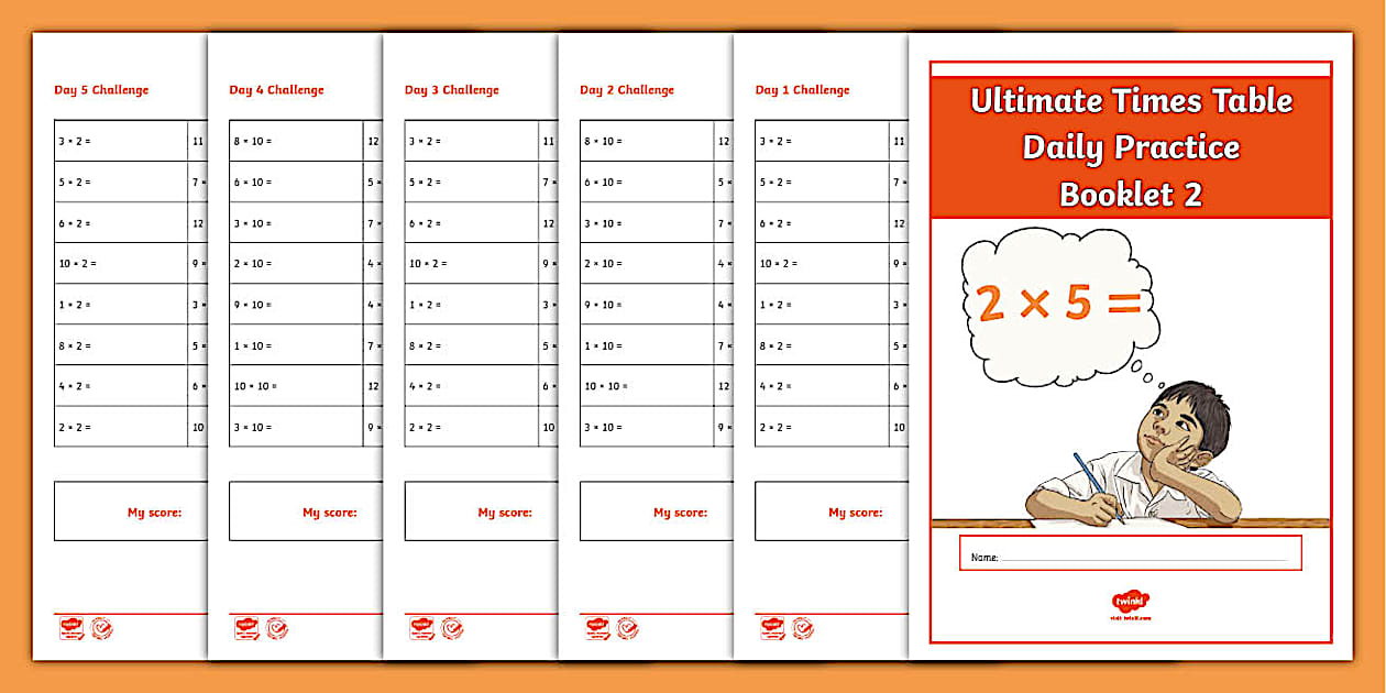 Ultimate Times Table Daily Practice Booklet 2 (teacher made)