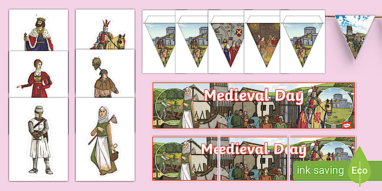 Medieval Day Display Pack - KS2 - History (teacher made)