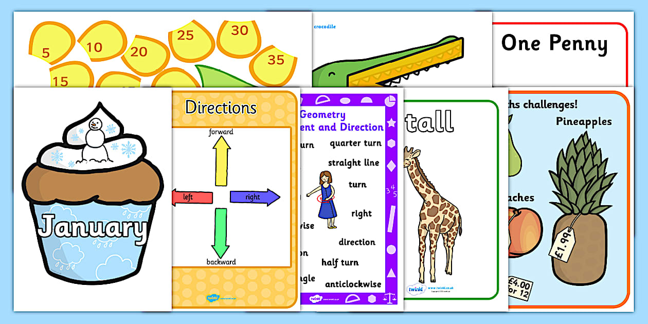 Year 2 Maths Display Pack - KS1 Resources (teacher made)