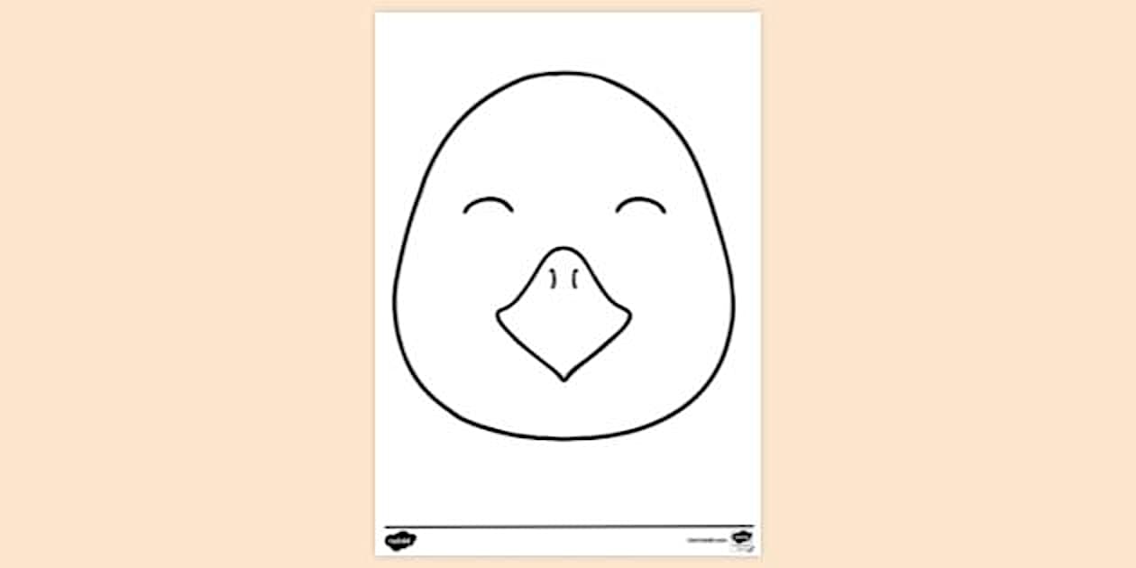 Chick Role Play Mask Colouring | Colouring Sheet - Twinkl
