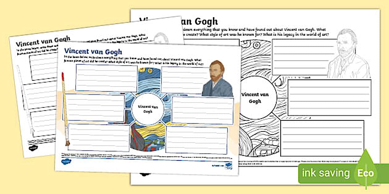 Vincent van Gogh Mind Map (Lehrer gemacht) - Twinkl