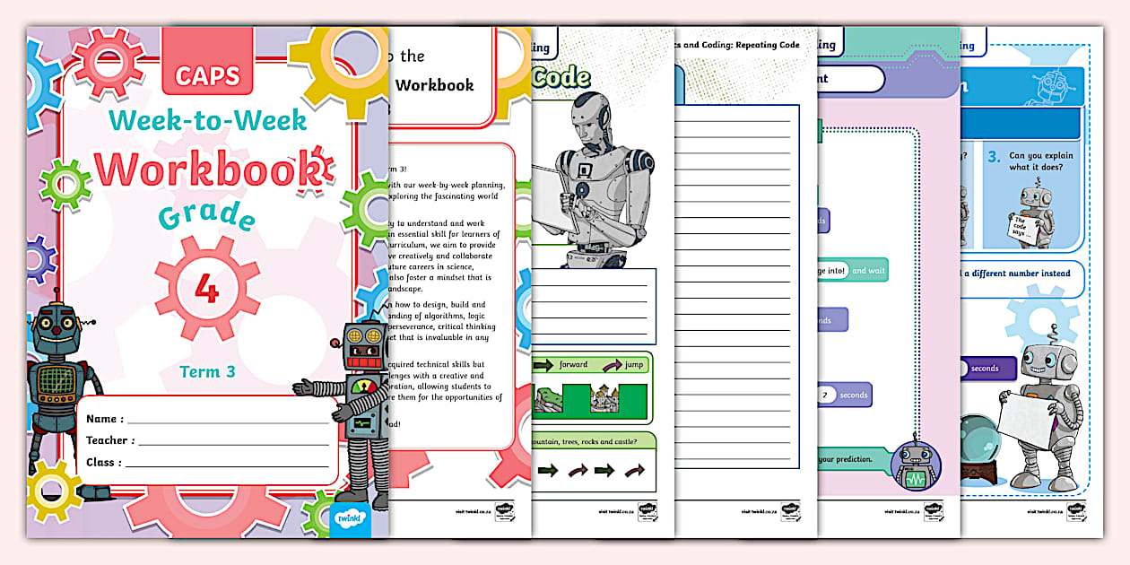 Robotics and Coding CAPS Workbook Grade 4 Term 3 - Twinkl