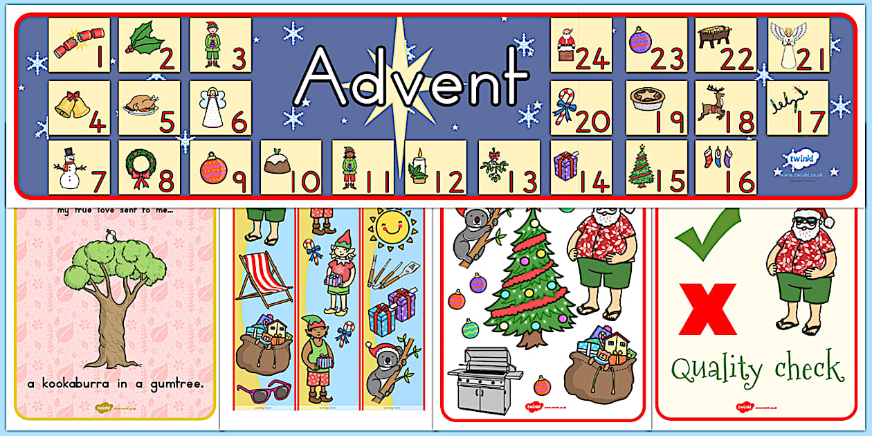 Christmas Scene Giant Display Pack (teacher made) - Twinkl