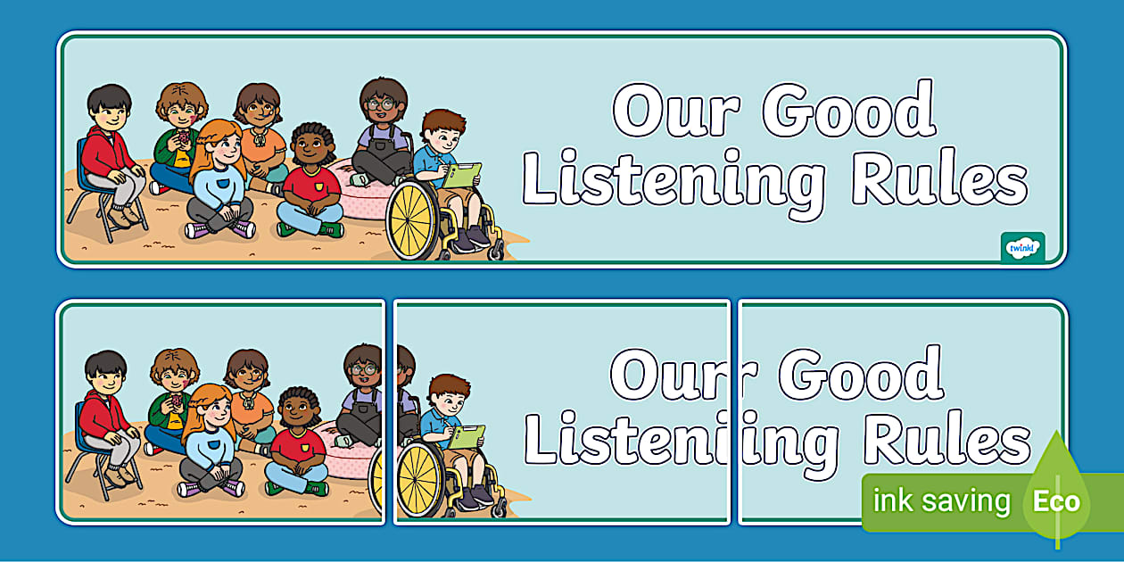 Our Good Listening Rules Display Banner (Teacher-Made)