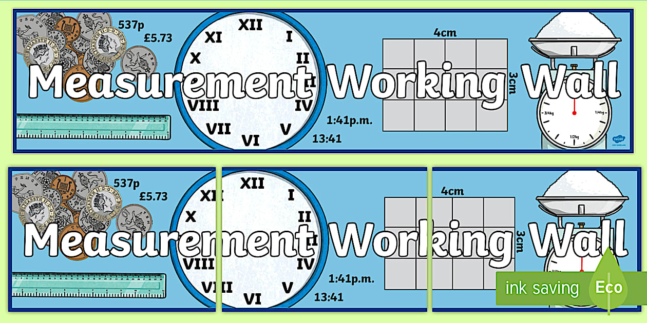 LKS2 Measurement Working Wall Display Banner (teacher made)