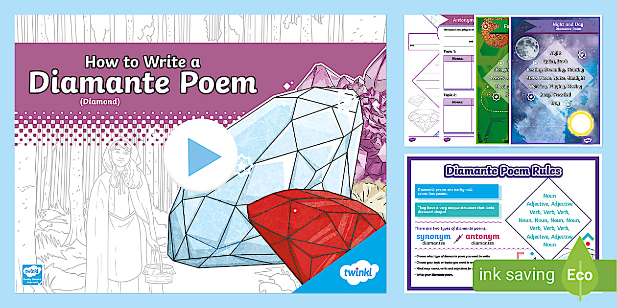 How to Write Diamante (Diamond) Poems Resource Pack - Twinkl