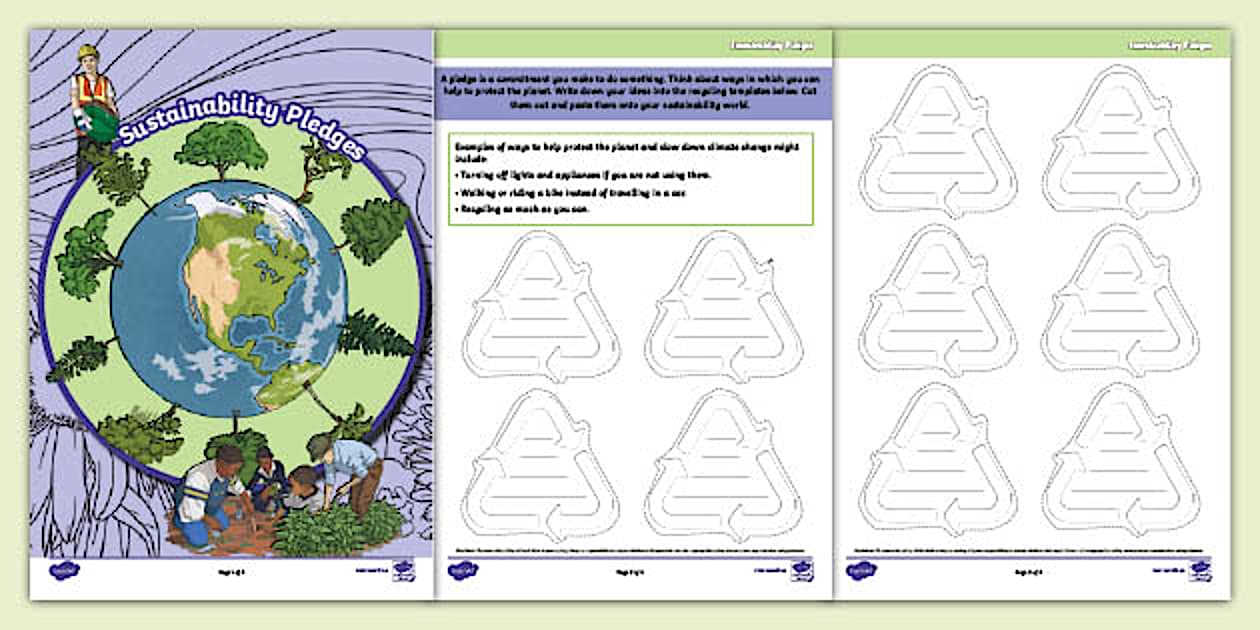 Sustainability Pledges (Teacher-Made) - Twinkl