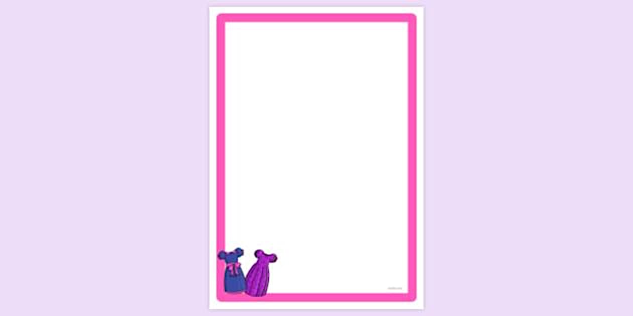 Dresses Page Border | Page Borders | Twinkl (teacher made)