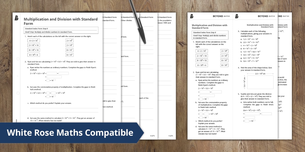 👉 Multiplication and Division with Standard Form - Twinkl