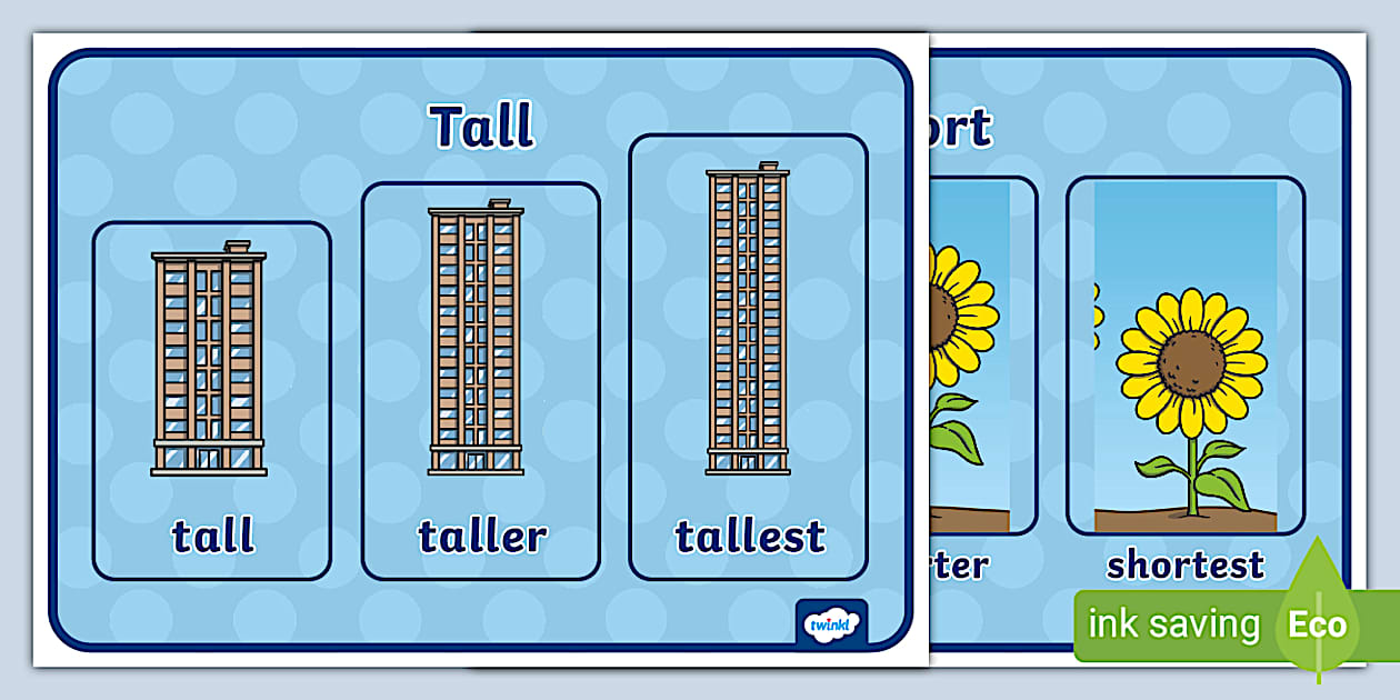 Tall and Short Word Mat (teacher made) - Twinkl