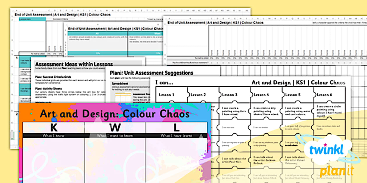 Art: Colour Chaos KS1 Unit Assessment Pack (Teacher-Made)