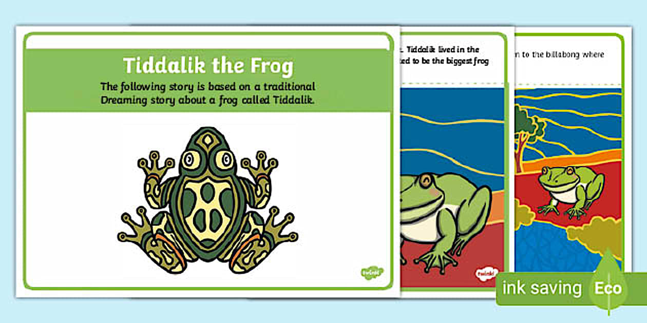 Tiddalick the Frog Story Cards (teacher made) - Twinkl