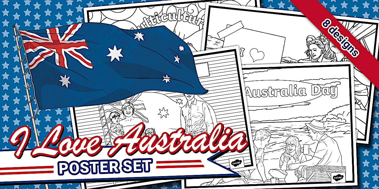 I Love Australia Poster Set