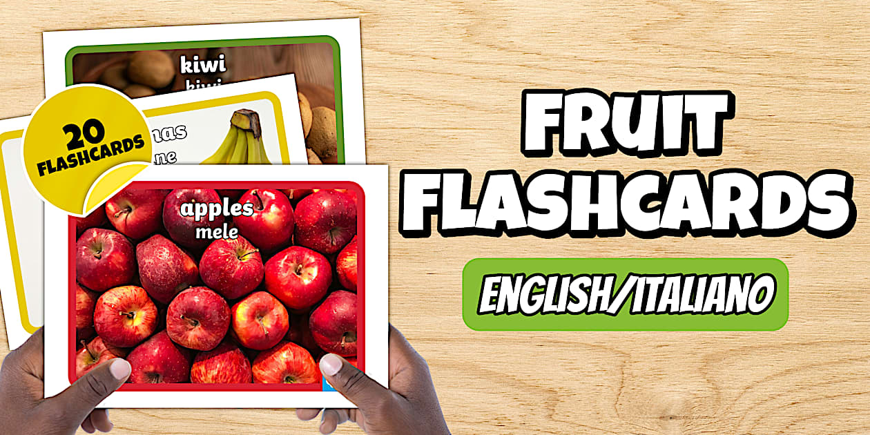 Fruit Flashcards English/Italian - Fruit Flashcards