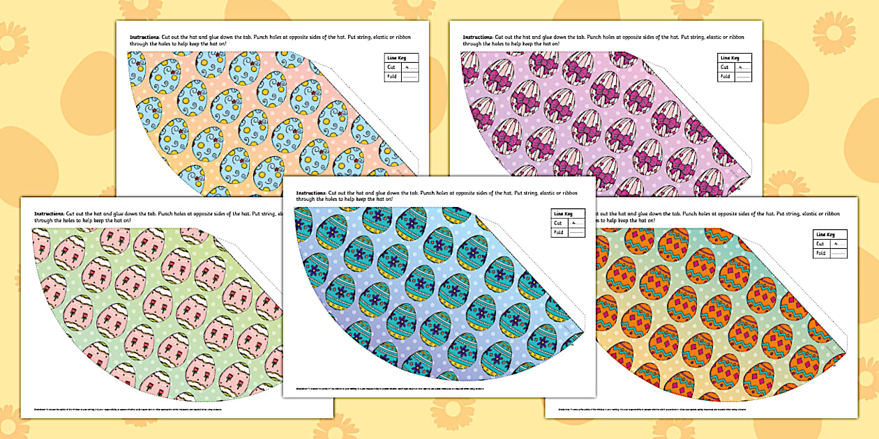Easter Egg Party Hats (teacher made) - Twinkl
