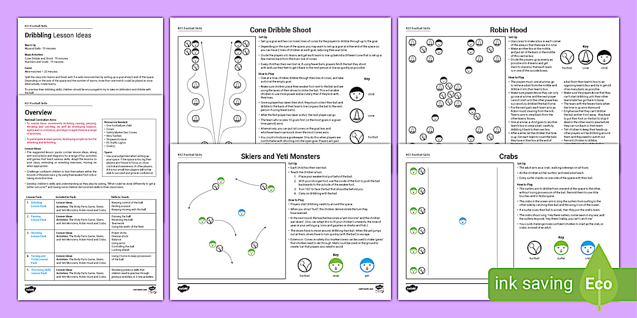 KS1 Football Skills Pack - Twinkl