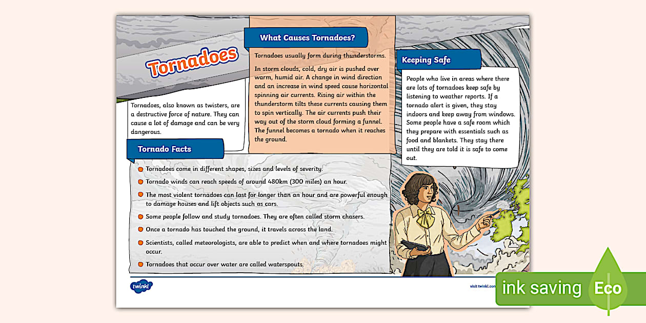 Tornadoes Fact File - Geography - KS2 (creat de profesori)