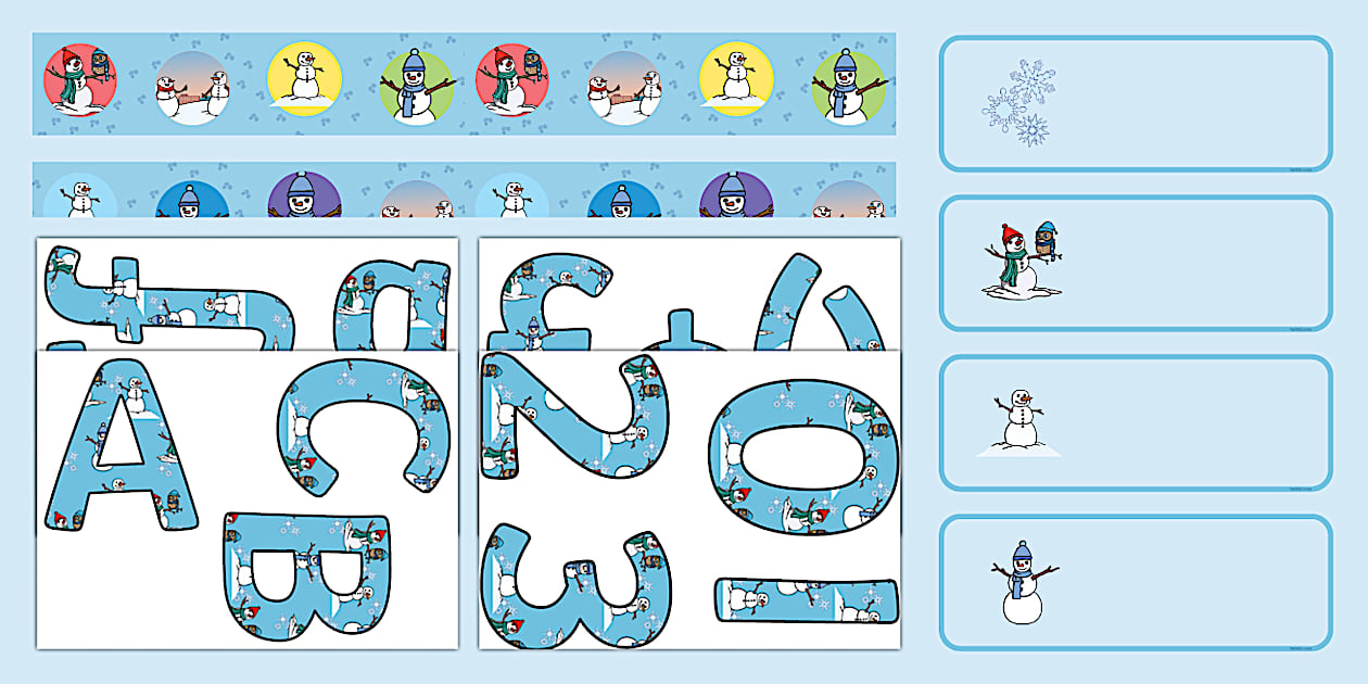 Snowman Classroom Organisation Decoration Pack - Twinkl