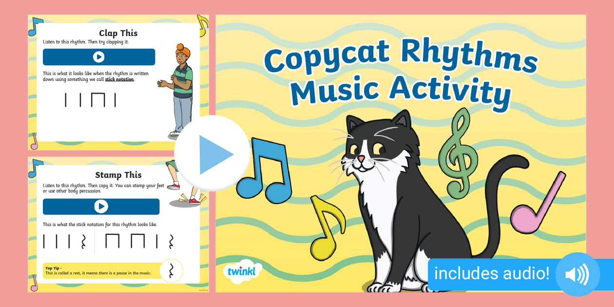 👉 KS1 Copycat Rhythms Music Activity PPT - Twinkl
