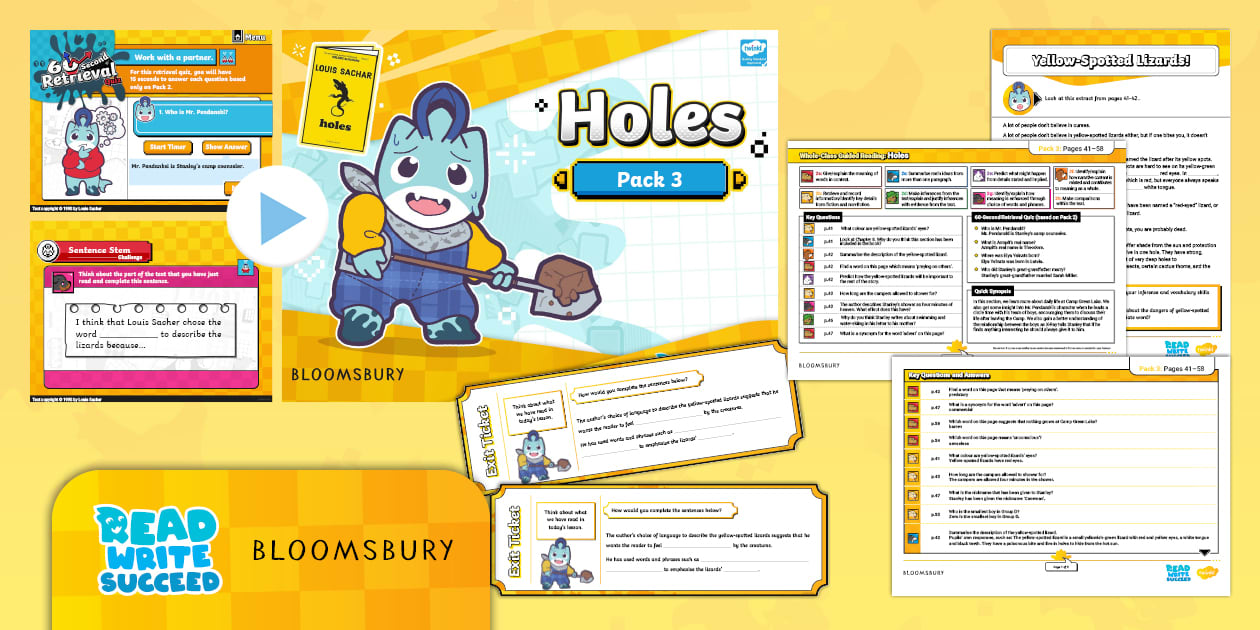 FREE! - Holes Whole-Class Guided Reading Pack 3 [UKS2]
