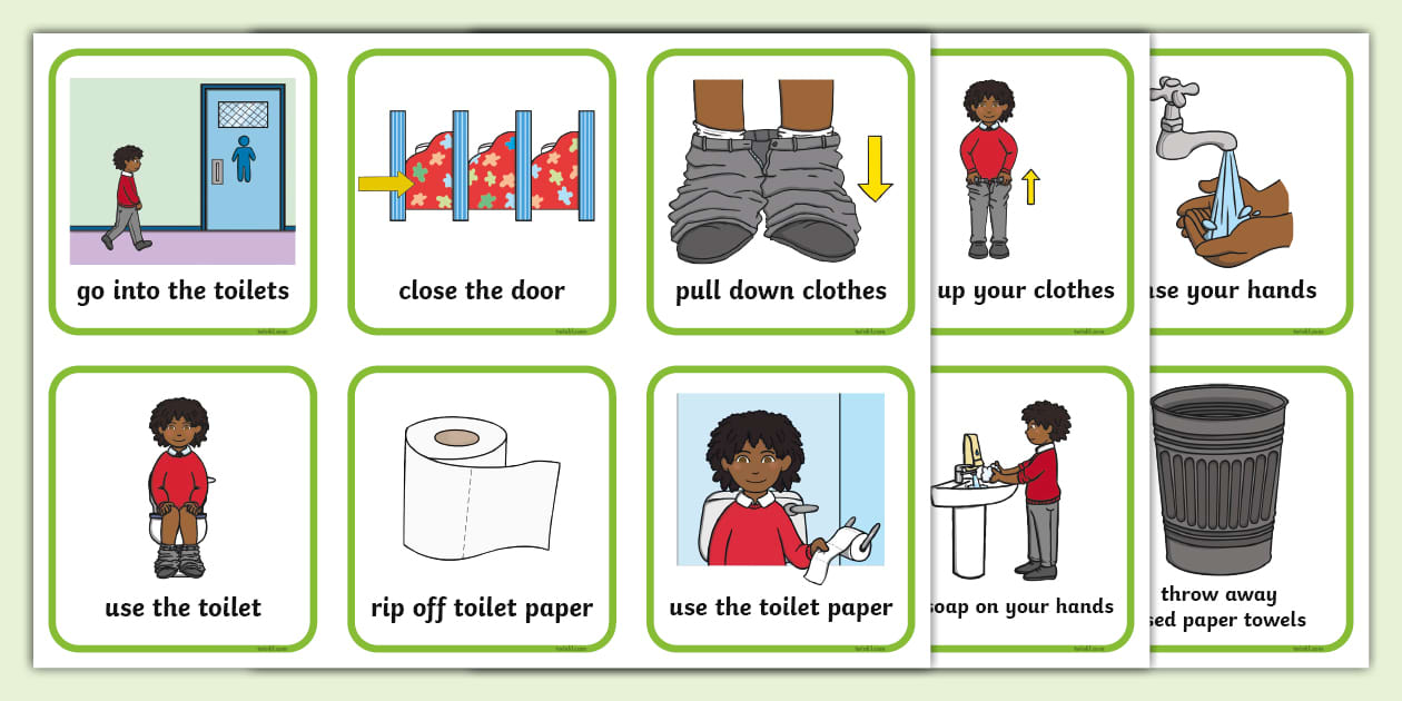 Toilet Routine Visuals (Boys) | Twinkl Inclusion - Twinkl