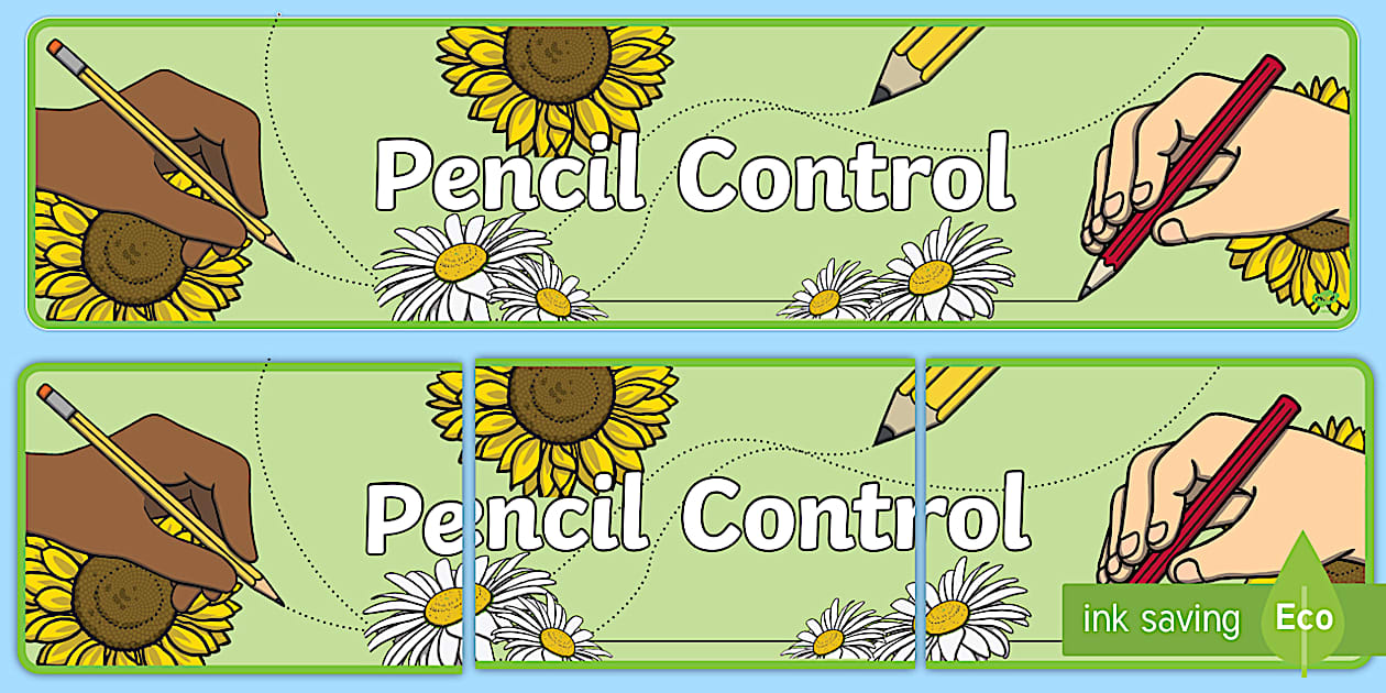 👉 Pencil Control Display Banner (teacher made) - Twinkl