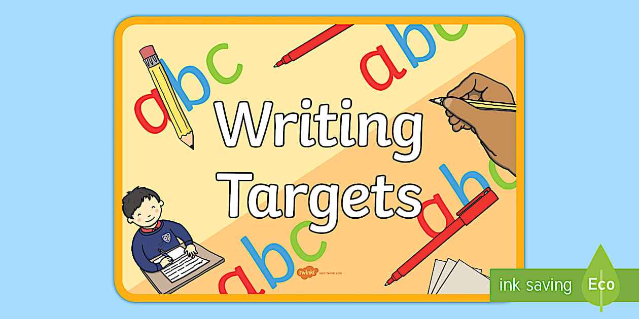 Editable Writing Targets Display Poster (teacher made)