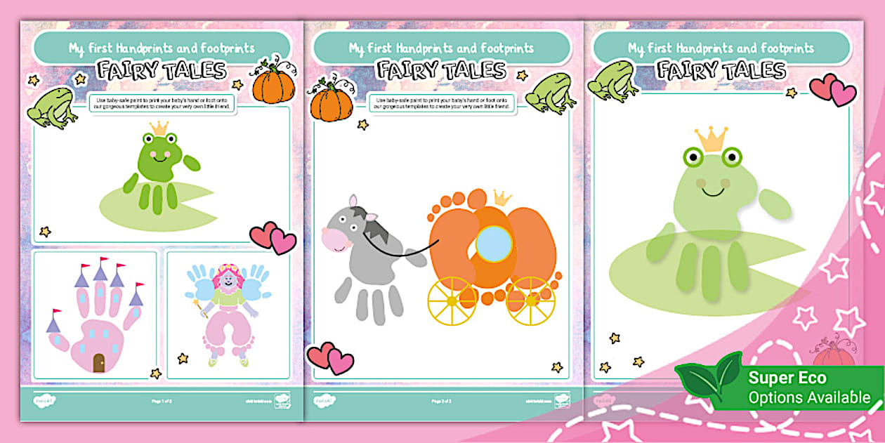 Fairy Tales-Themed Hand and Footprint Art Activity - Twinkl