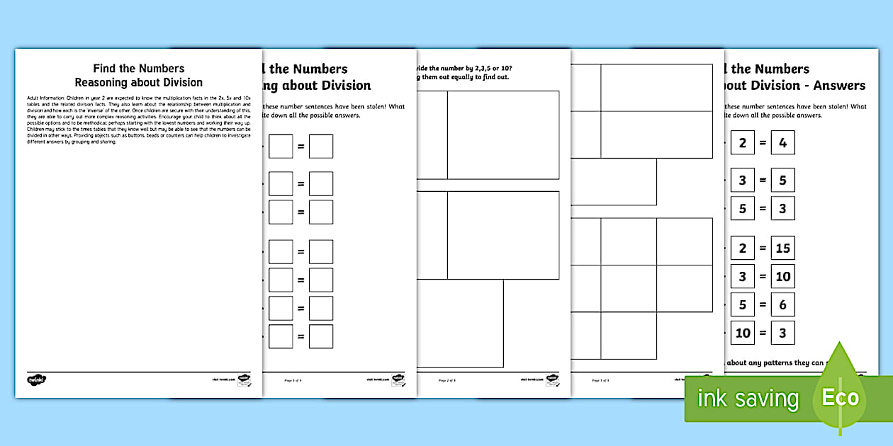 Reasoning About Division (Ages 6 - 7) - Twinkl