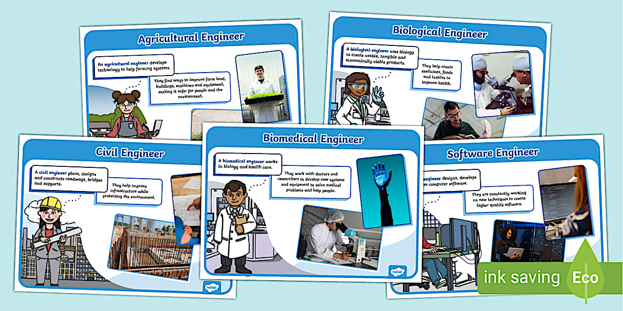 Digital Technologies Engineer Jobs Display Posters - Twinkl