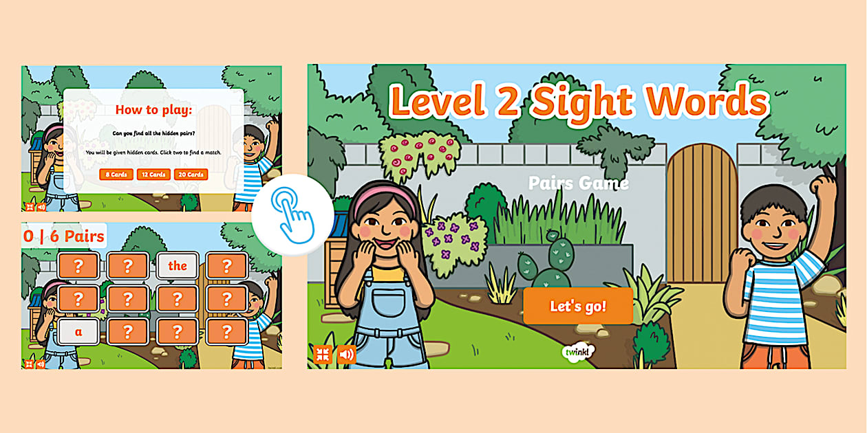 Twinkl Phonics Level 2 Sight Word Pairs Game (teacher made)