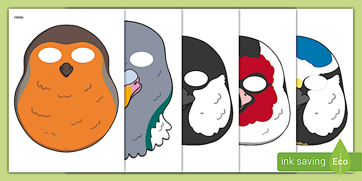 British Garden Birds Role-Play Masks | Role-Play | Twinkl