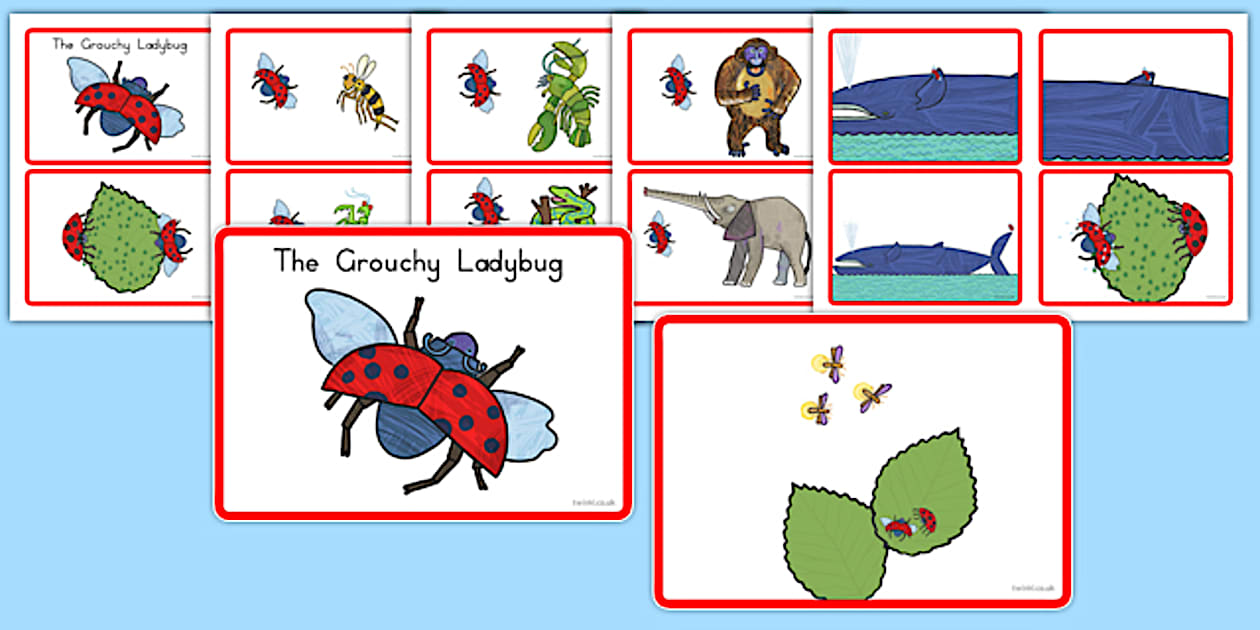 The Grouchy Ladybug Story Sequencing Cards (Teacher-Made)