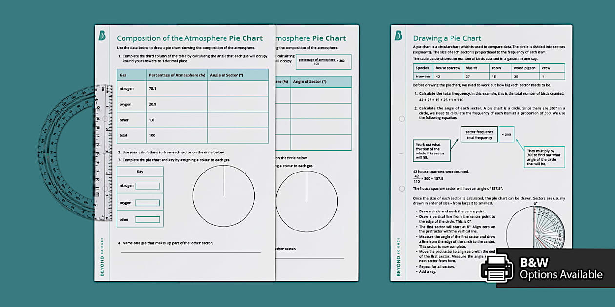 Composition of the Atmosphere Pie Chart (teacher made)