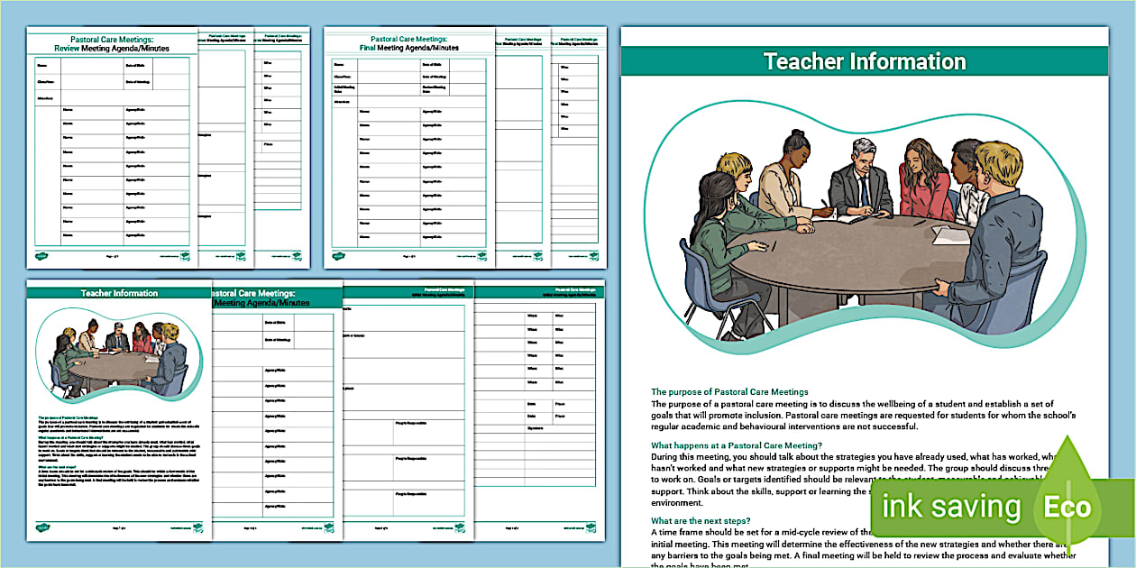 Pastoral Care Plan Template (teacher made) - Twinkl