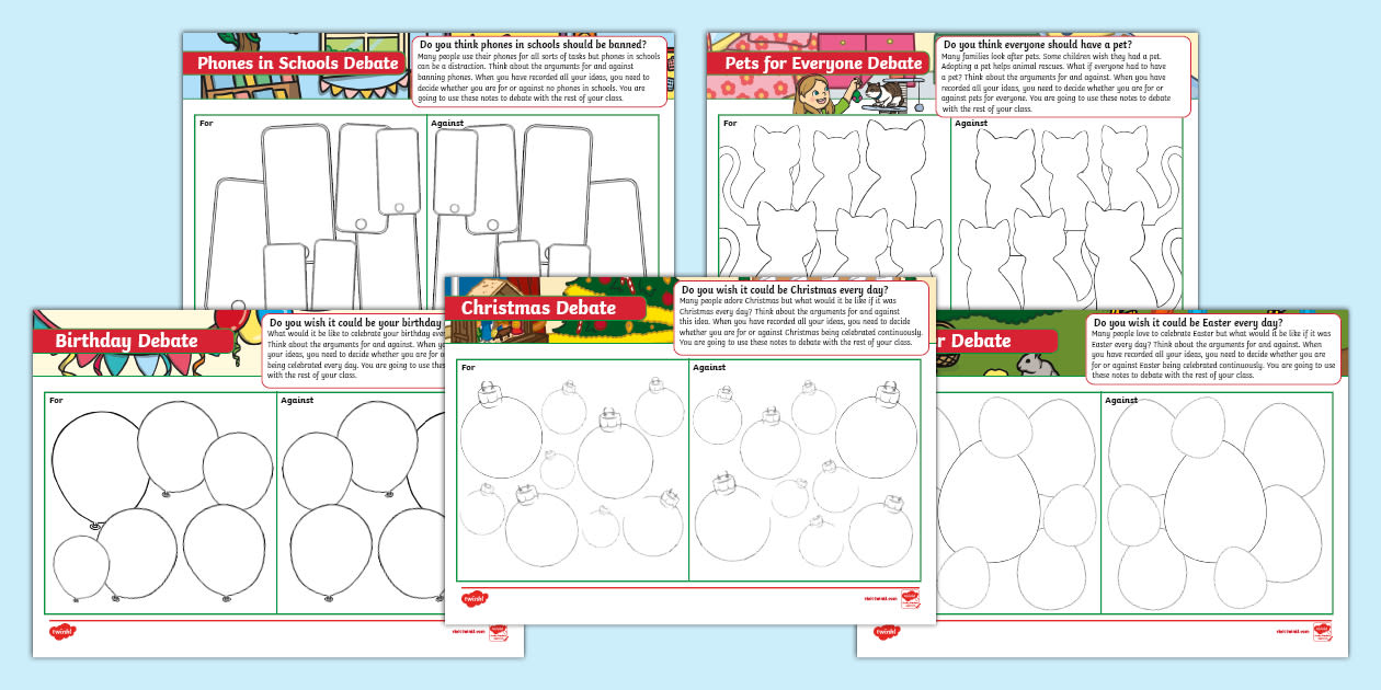 Debate Activity Pack - 10 Debate Topics for Children