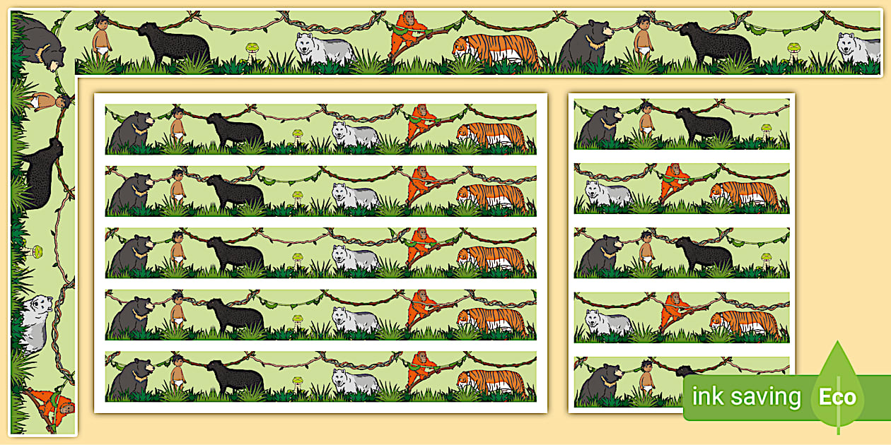 The Jungle Book A3 Display Borders (teacher made) - Twinkl