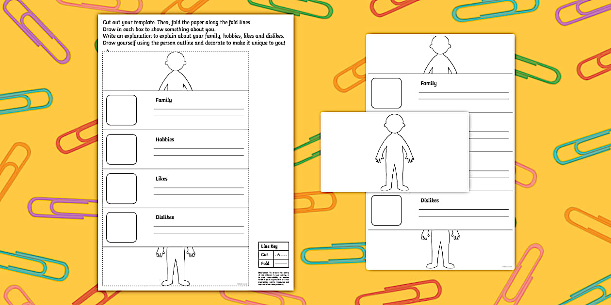 Foundation Phase LS - Worksheet: About Me Writing Template