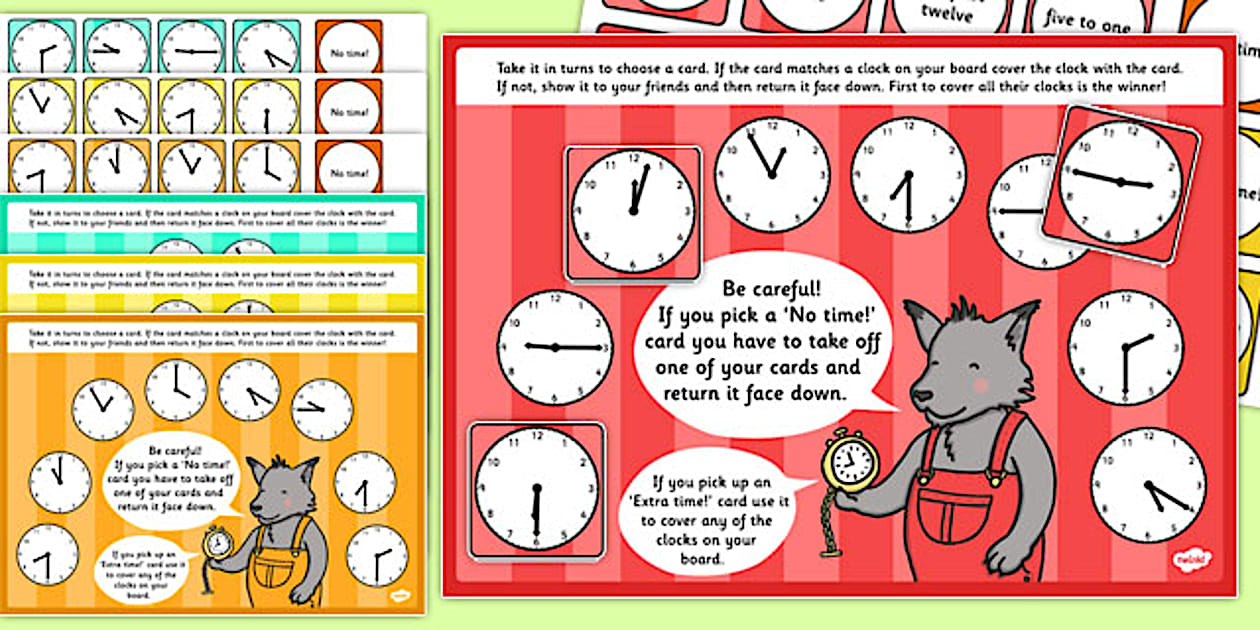 Mixed Time Bingo and Lotto Game - ESL Telling the Time Resources