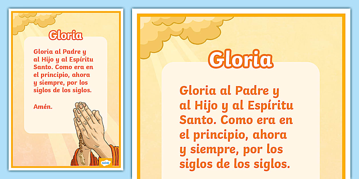Póster: Oración Gloria | Twinkl (teacher made) - Twinkl