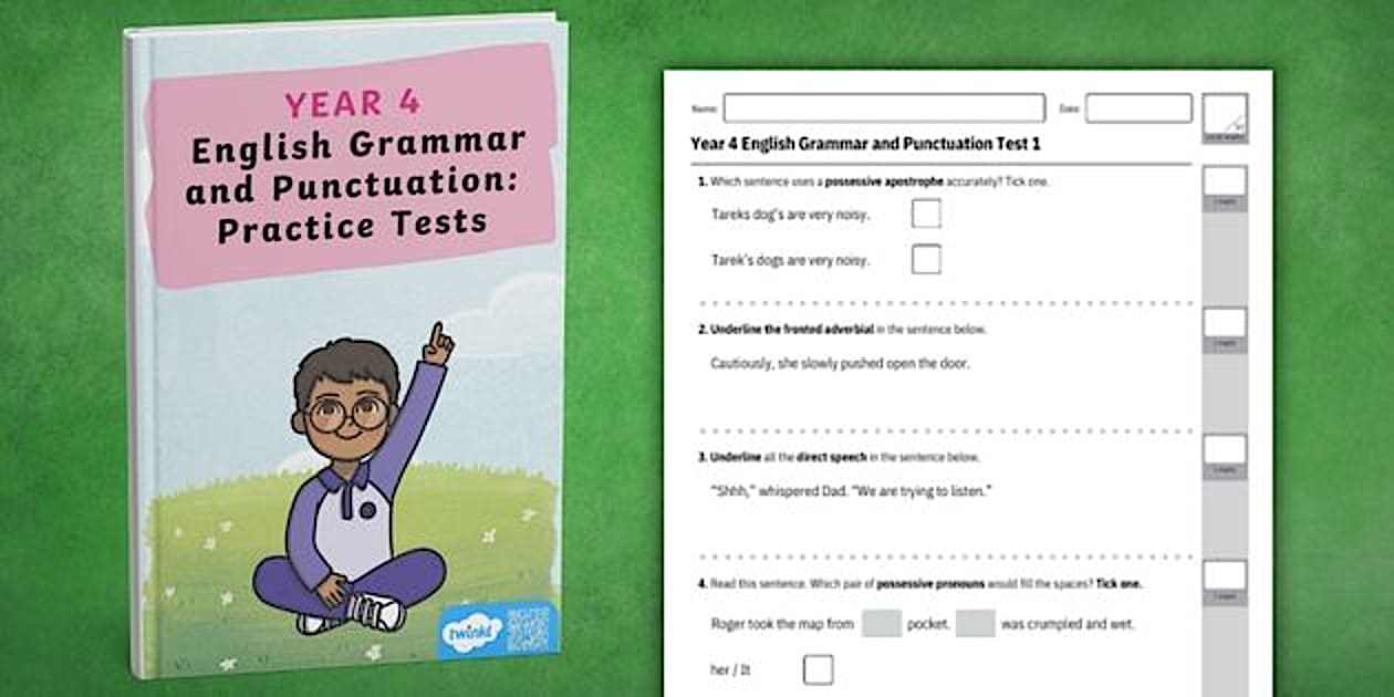 Year 4 English Grammar and Punctuation Practice Tests
