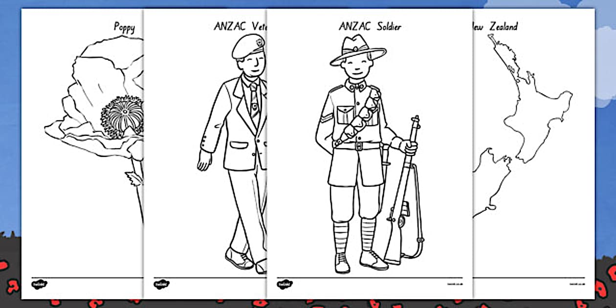 Anzac Day Colouring | ECE Resources | Twinkl