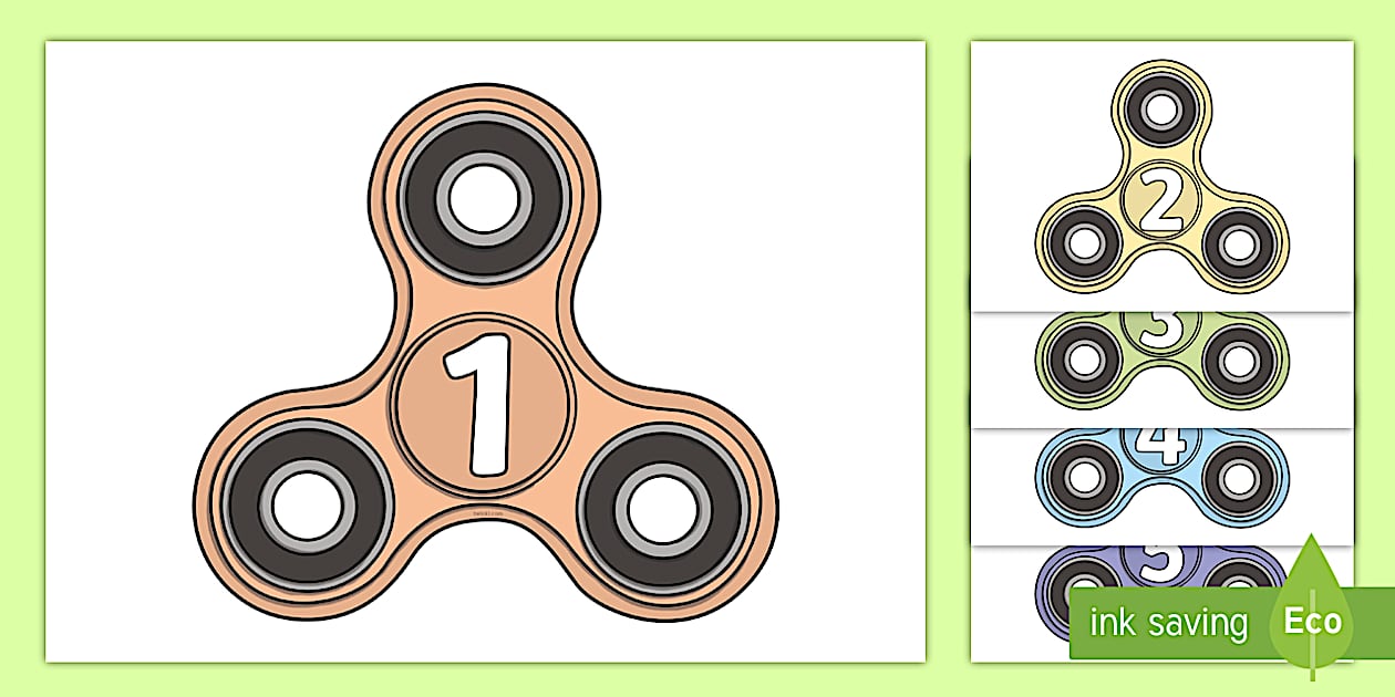1 to 20 on Fidget Spinners Display Posters (teacher made)