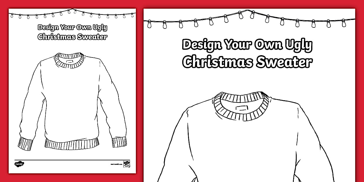 Create Your Own Ugly Christmas Sweater Activity | Twinkl USA
