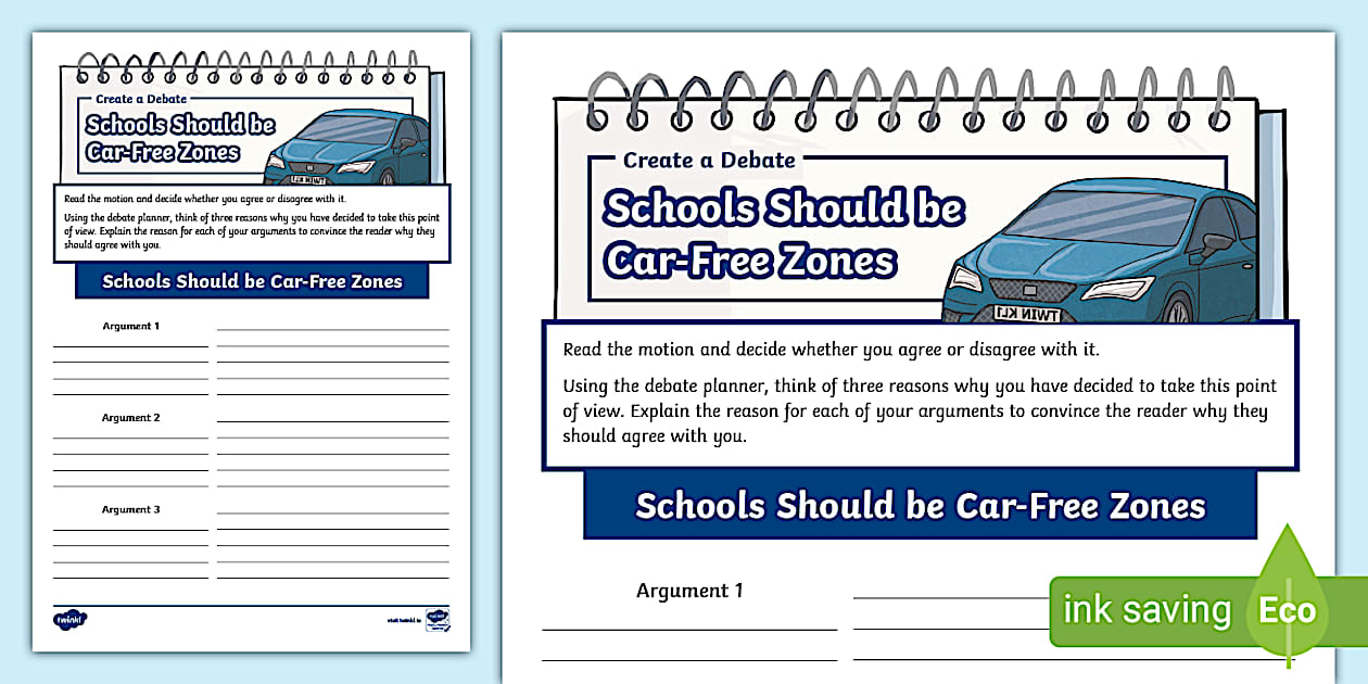 Create a Debate Schools Should be Car-Free Zones